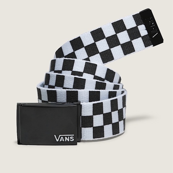 Vans | Accessories | Vans Deppster Black And White Checkered Web Belt ...